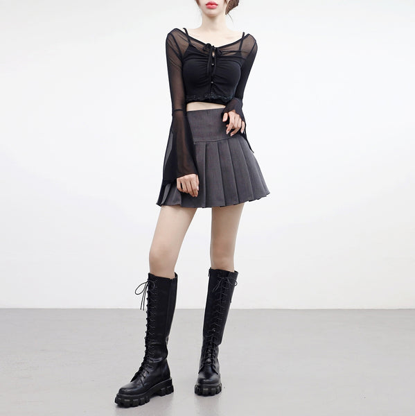 NONCODE(ノンコード) - カテナプリーツミニキュロットスカート / Tena Pleats Mini Skirt – einz.jp