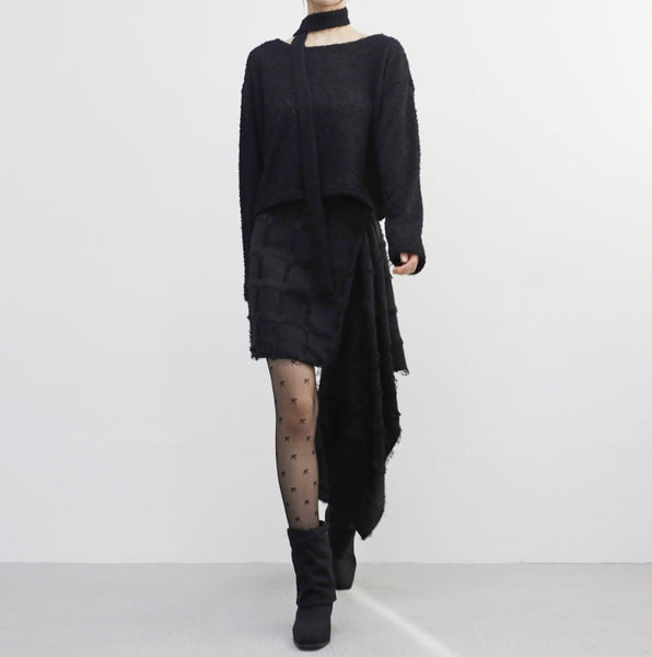 NONCODE(ノンコード) - ドドアンバランスミディスカート / Dodo Unbalanced Midi Skirt – einz.jp