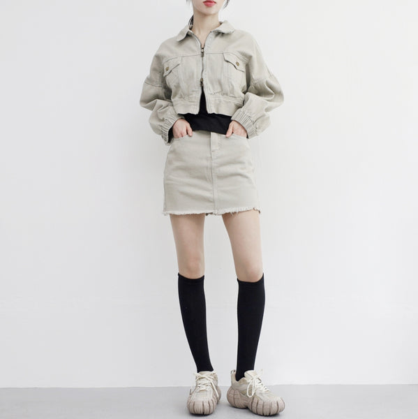 NONCODE(ノンコード) - シエコットンクロップジャケット / Sie Cotton Crop Jacket – einz.jp