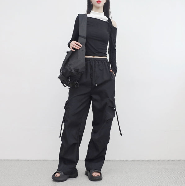 NONCODE(ノンコード) - マテアンバランスストリングTシャツ / Mate Unbalanced String T-Shirt – einz.jp