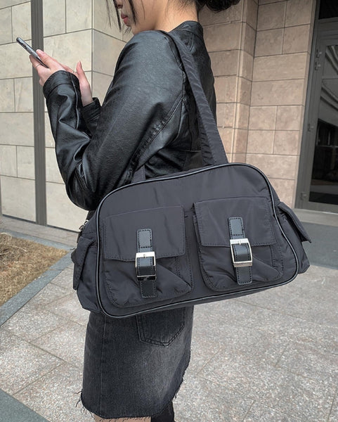 Anyone more (エニワンモア) - ミッチナイロンボストンショルダーバッグ / Mitch Nylon Boston Shoulder Bag – einz.jp