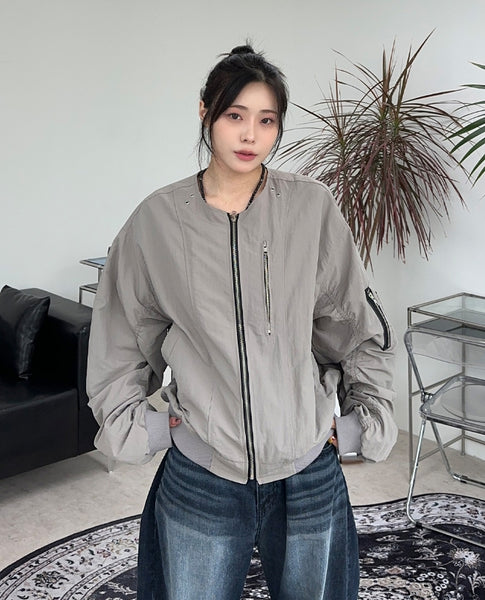 SATIIIZ (サティーズ) - テナーMA-1シャーリングウインドジャケット / Tenor MA-1 Shirring Wind Jacket – einz.jp