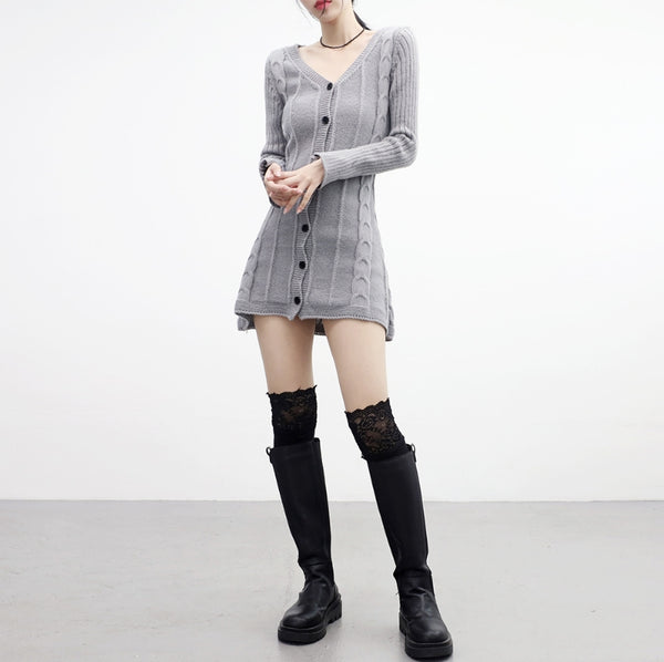 NONCODE(ノンコード) - ランピーケーブルニットワンピース / Lanpy Cable Knit One Piece – einz.jp