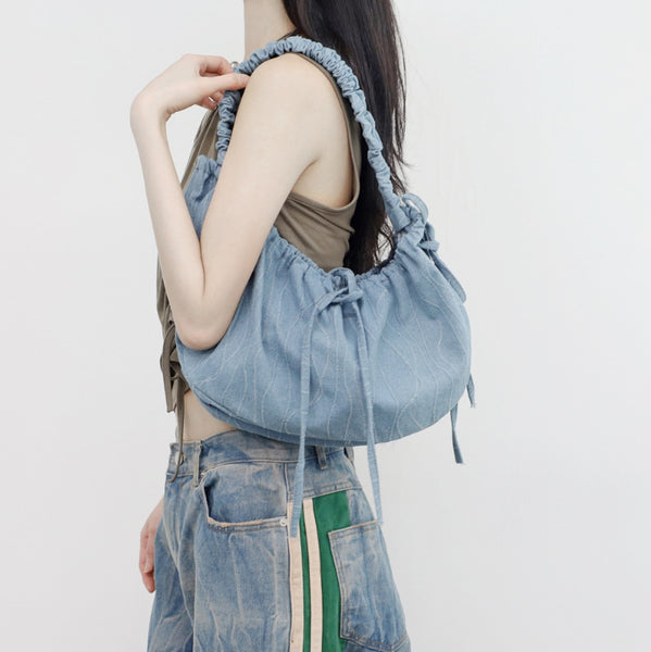 NONCODE(ノンコード) - シュティエデニムクロワッサンショルダーバッグ / Syutie Denim Croissant Shoulder Bag – einz.jp