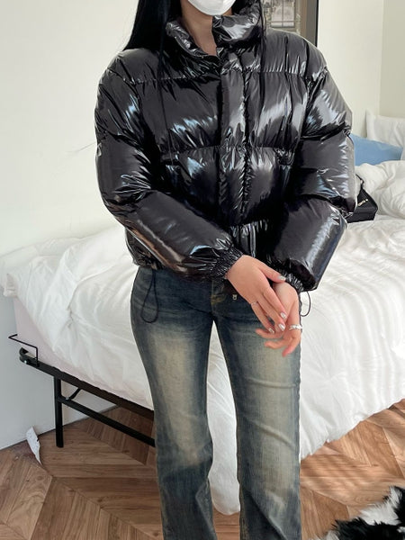 in a row (インアロー) - ハイグロッシークロップダウンジャケット / High Glossy Crop Padding – einz.jp