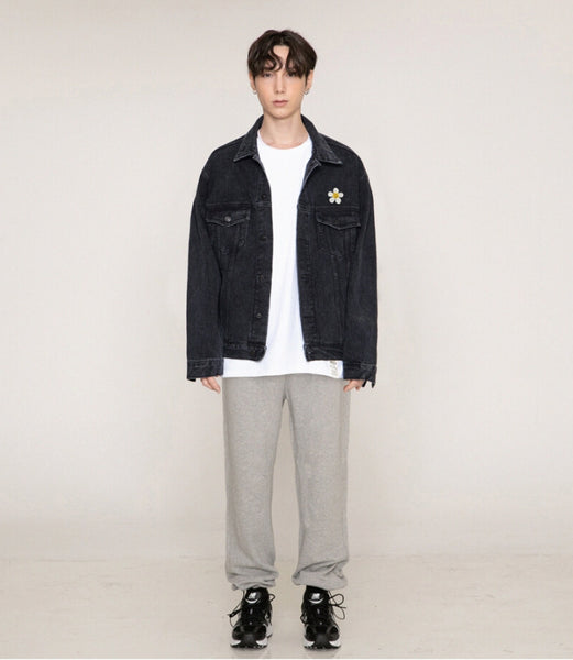 GRAVER(グレーバー) - ドットスマイル刺繍デニムジャケット / Flower Dot Embroidery Denim Jacket – einz.jp