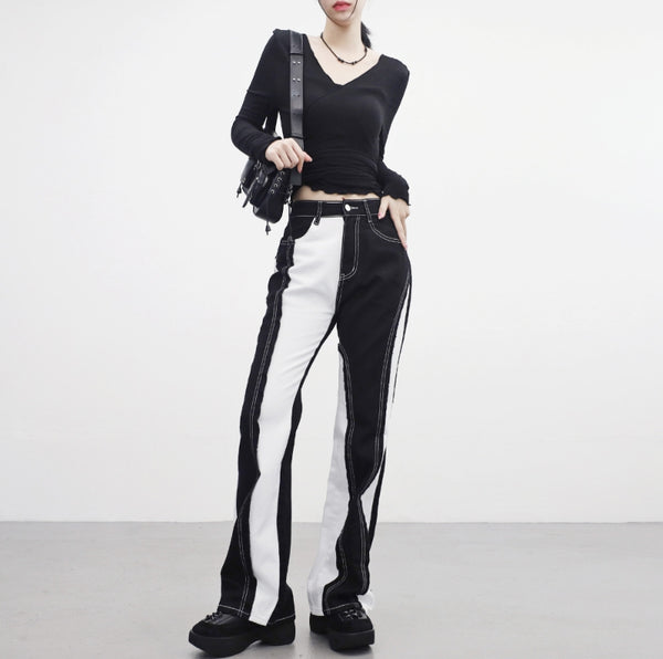 NONCODE(ノンコード) - マキカラーステッチパンツ / Maki Color Matching Stitch Pants – einz.jp