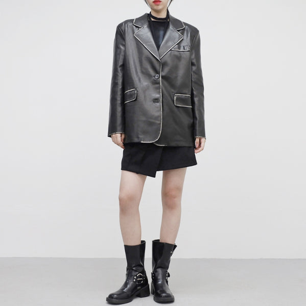 NONCODE(ノンコード) - ヘッジビンテージレザージャケット / Hedge vintage leather jacket – einz.jp