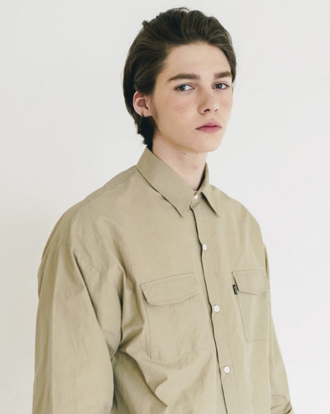 WV PROJECT (ダブリューブイプロジェクト) - デインツリーストリングシャツベージュ / Daintree String Shirt Beige – einz.jp