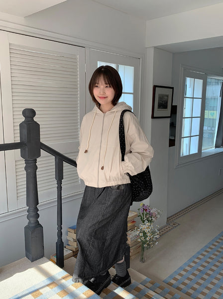 BAON (バオン) - ホッパーストリングクロップフードジャンパー / Hopper String Crop Hood Jumper – einz.jp