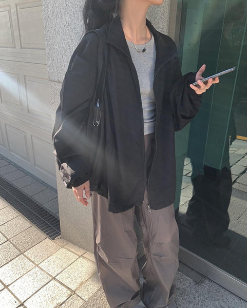 Anyone more (エニワンモア) - サヤナイロンウインドブレーカージャケット / Saya Nylon Windbreaker Jacket – einz.jp