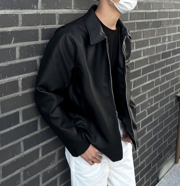 COSYHARU (コシハル) - シンプルバイベーシックレザージャケット / Simple by Basic Leather jacket – einz.jp