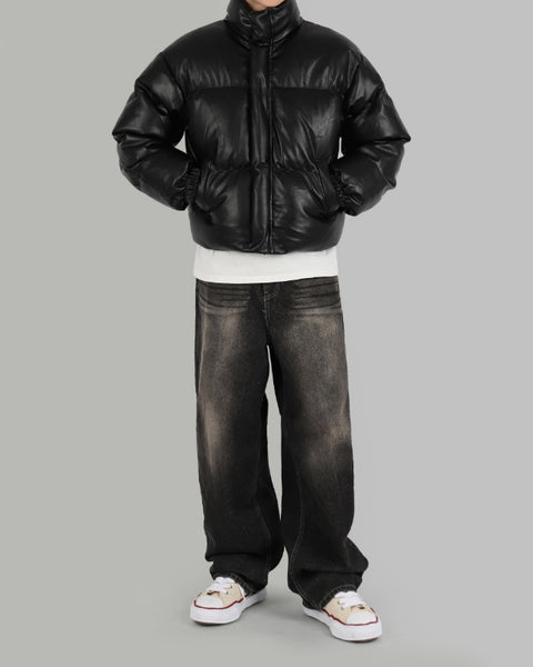 SCENERITY (シナリティ) - セリンレザーショートダウンジャケット / Celine leather short padding – einz.jp