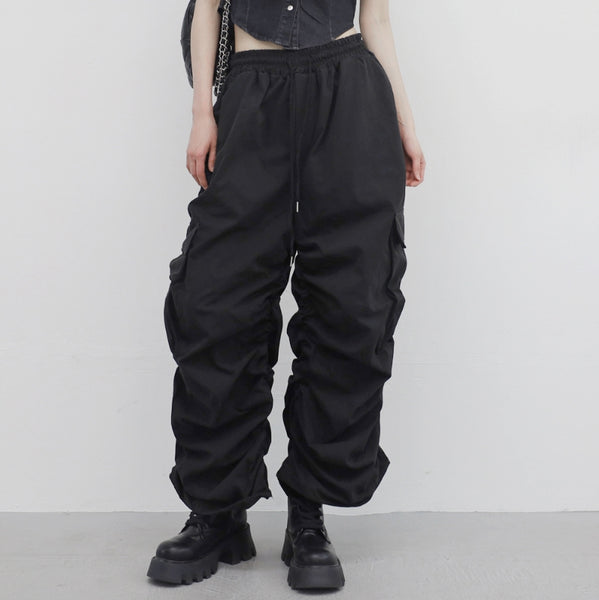NONCODE(ノンコード) - レティフストリングシャーリングワイドパンツ / Retif String Shirring Wide Pants – einz.jp