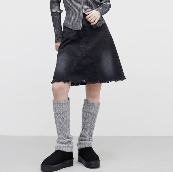 NONCODE(ノンコード) - ヒーリーミディデニムスカート / Healy midi jean skirt – einz.jp