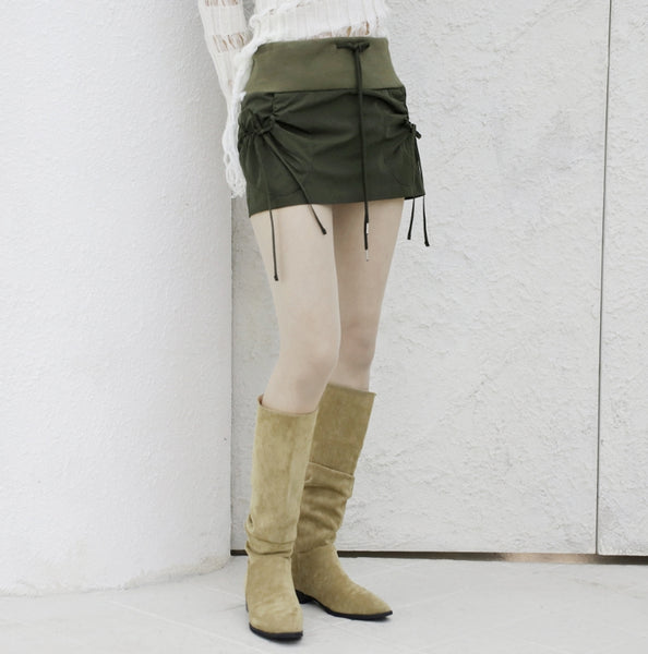NONCODE(ノンコード) - ブネナイロンストリングミニスカート / Vne Nylon String Mini Skirt – einz.jp