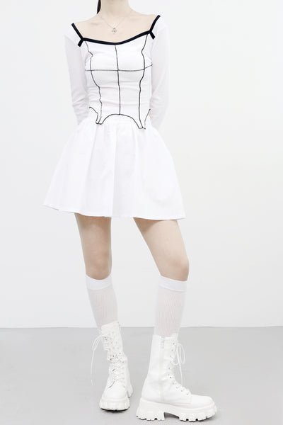 NONCODE(ノンコード) - レイヴンミニフレアキュロットスカート / Raven Mini Flare Skirt – einz.jp