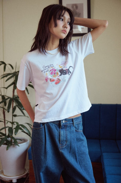 CPGN STUDIO (コンパーニョ) - DTPドゥードゥルアートクロップ半袖Tシャツ / DTP Doodle Art Crop Short Sleeve Tee – einz.jp