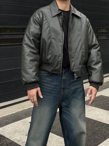 KOOLOSET (クロゼット) - カーブ切替クロップレザーペディン / Curve Incision Crop Leather Padding – einz.jp