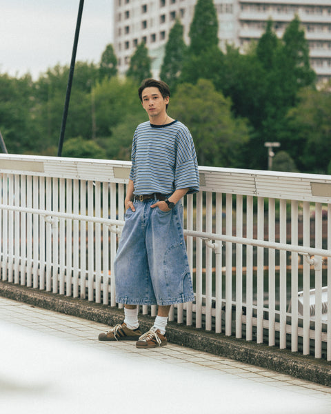 ANGLAN (アングラン) - [AG]マルチボーダー半袖Tシャツ / [AG] Multi Striped Half Tee – einz.jp