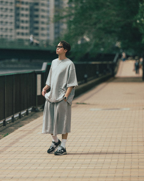 ANGLAN (アングラン) - [AG]バレータックスウェット半袖Tシャツ / [AG] Valley Tuck Sweat Half Tee – einz.jp