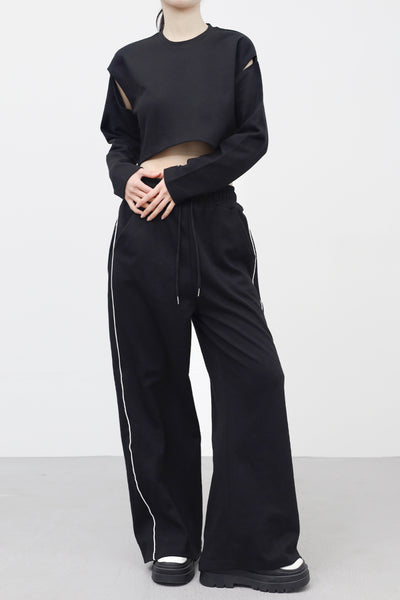 NONCODE(ノンコード) - アンジェラカットクロップスウェットシャツ / Angela Cutting Crop Sweatshirt – einz.jp