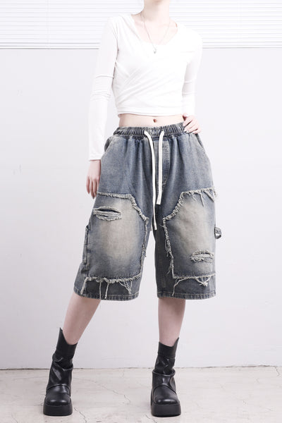 NONCODE(ノンコード) - (男女兼用)マレハーフダメージデニムパンツ / (Unisex) Mare Half Damage Denim Pants – einz.jp