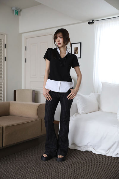 COLOR iN ID(カラーインアイディー) - ストライプスパンブーツカットジーンズ / ST Span Bootcut Jeans – einz.jp