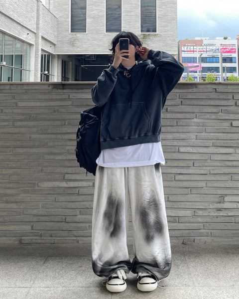 YOURNUS (ユアノス) - プリズンダイイングクロップパーカー / Prison Dyeing Crop Hoodie – einz.jp
