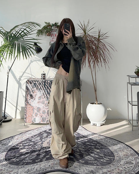 SATIIIZ (サティーズ) - ペタウォッシュ加工ポケットデニムシャツ / Peta Washed Pocket Denim Shirt ...