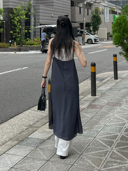 INCHANT ME(インチャントミー) - コリンスリットレイヤードロングワンピース / Collin Slit Layered Long ...