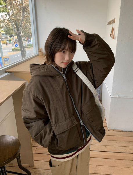 BAON (バオン) - [男女兼用]ナコドツーウェイフードポケットキルティングウールペディンジャンパー/ [unisex] Nakodo ...