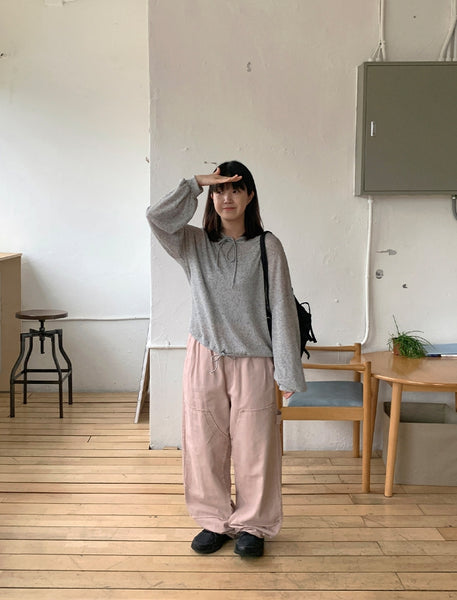 BAON (バオン) - [男女兼用]ルキョーバンディングリベットワイドカーペンダーコットンパンツ / [unisex] Rukyo ...