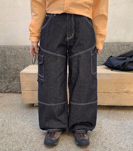 BAON (バオン) - カタステッチカーゴジーンズ / Kata Stitch Cargo Denim Pants – einz.jp