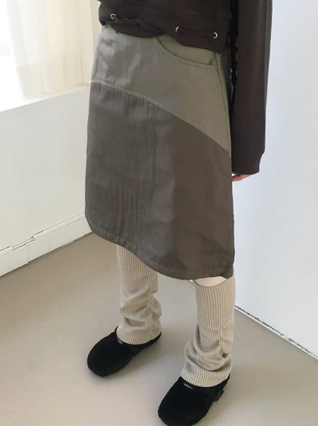 WONDER WONDER (ワンダーワンダー) - ムスティカラーダウンツーウェイミディスカート / Musty Color ...