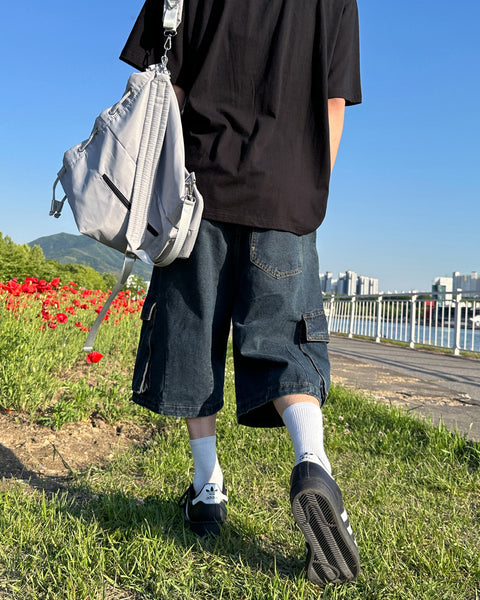 SCENERITY (シナリティ) - サイブンカーゴバミューダデニムパンツ / Cyven Cargo Bermuda Denim ...