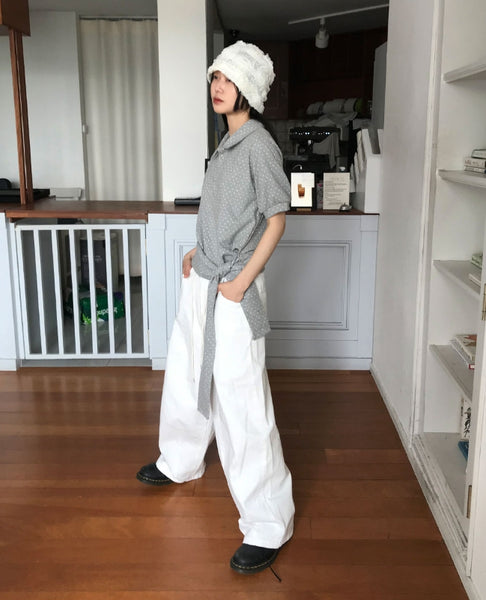 AAKE (アケ) - ストラップドット襟付きTシャツ / STRAP DOT KARA T – einz.jp